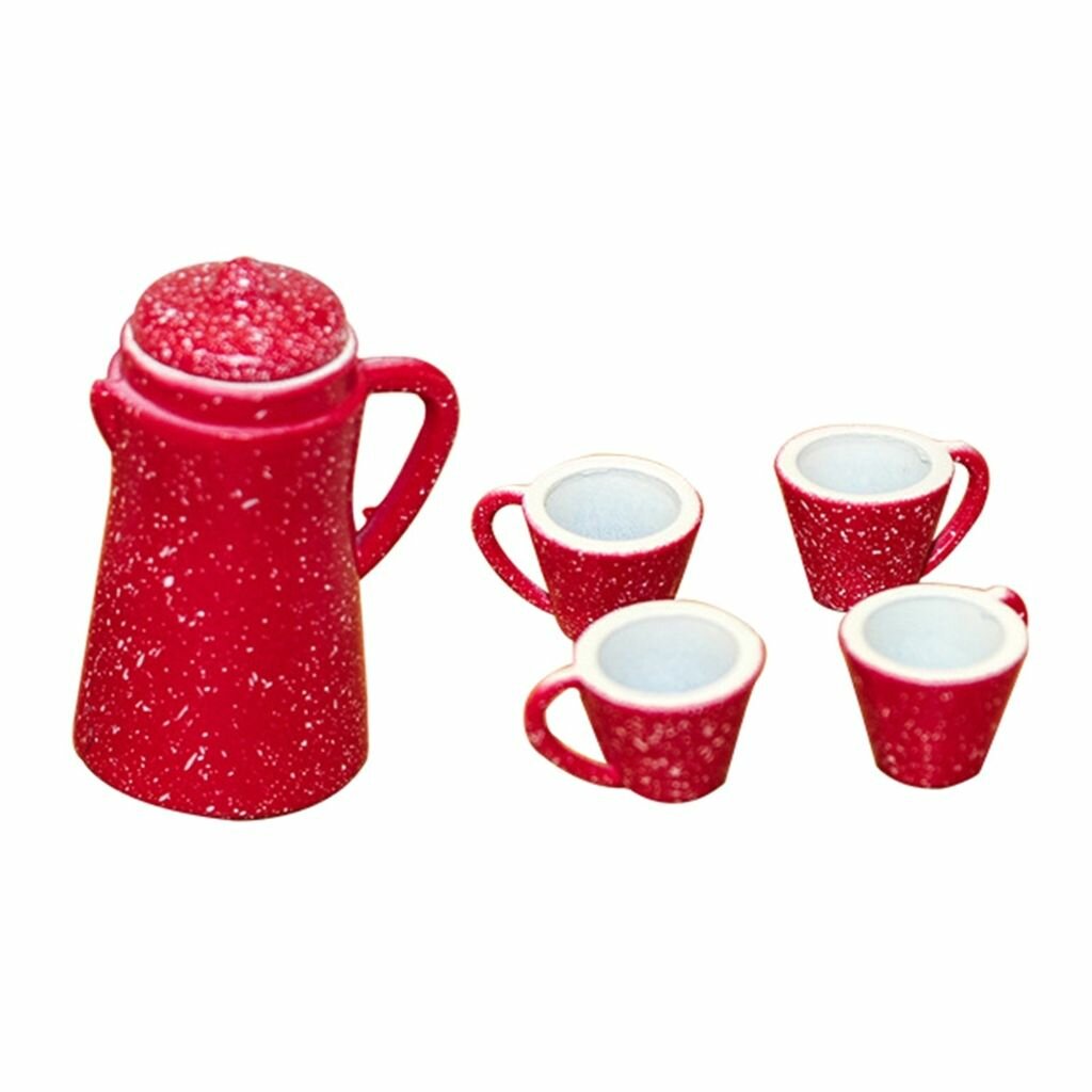 5pcs Миниатюрный чайник и кубок для 1/12 Accessories Creative Landsacp