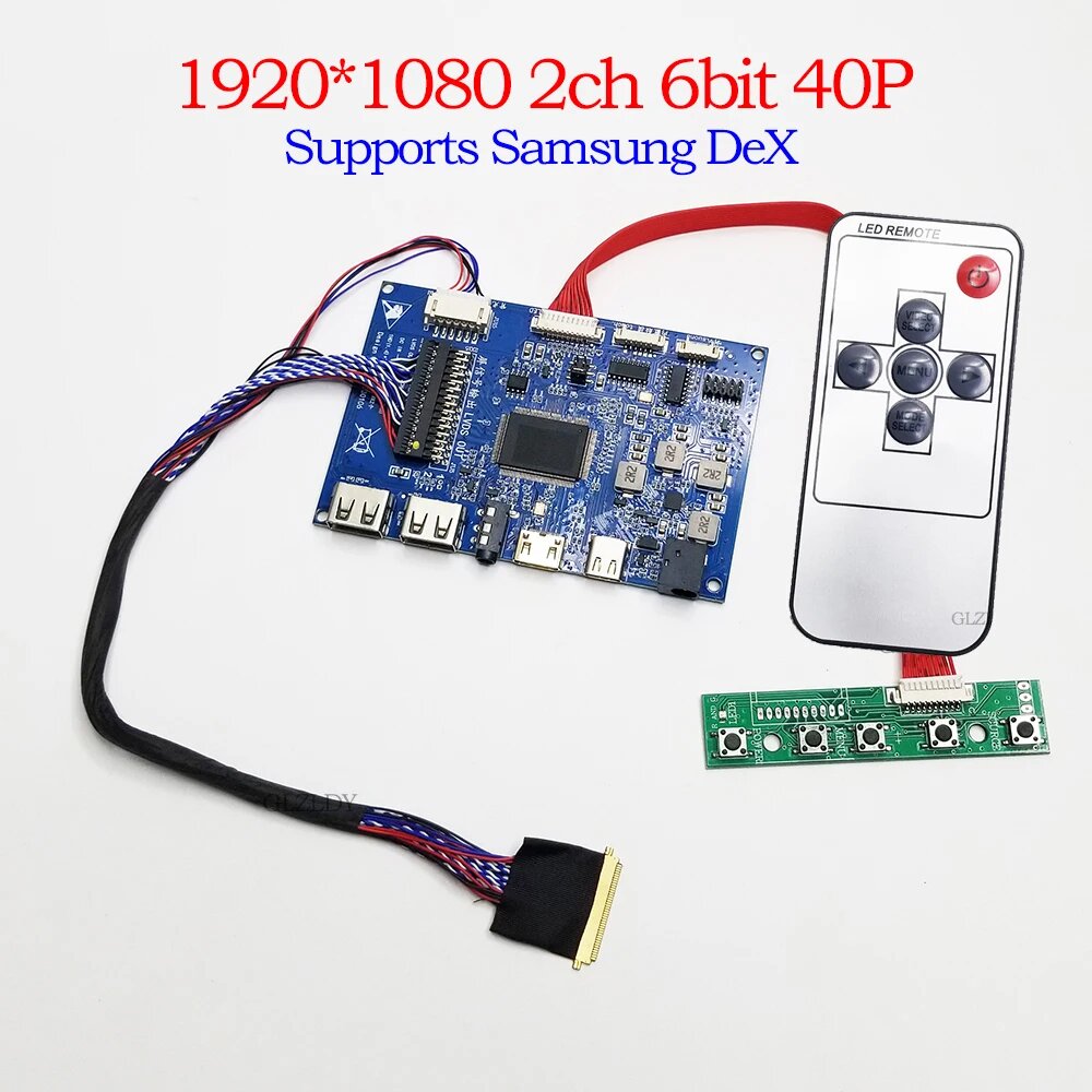 GLZLDY ЖК-контроллер для монитора 15 дюймов 1920x1080 2ch6bit40p