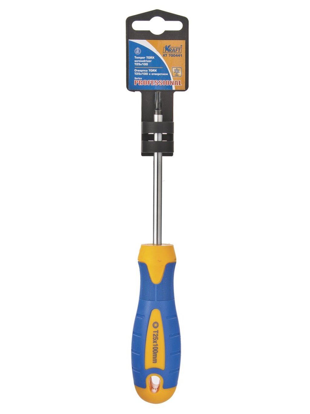 Отвертка torx Kraft KT 700441 Т25 100 мм с отверстием