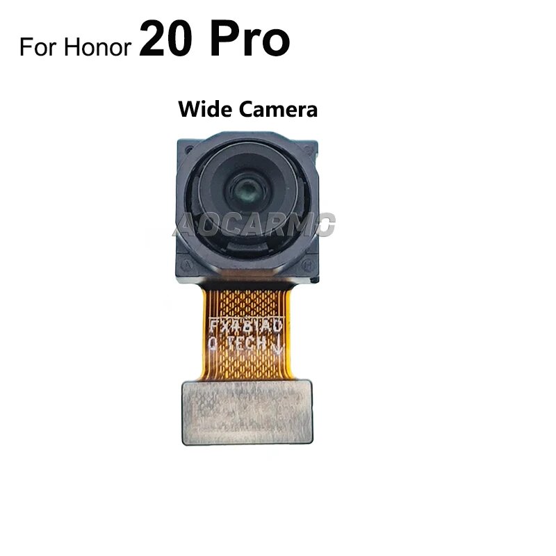 Модуль фронтальной камеры Aocarmo, задняя широкая основная Основная камера Maccro, гибкий кабель для Huawei Honor 20 Pro, запасные части Wide
