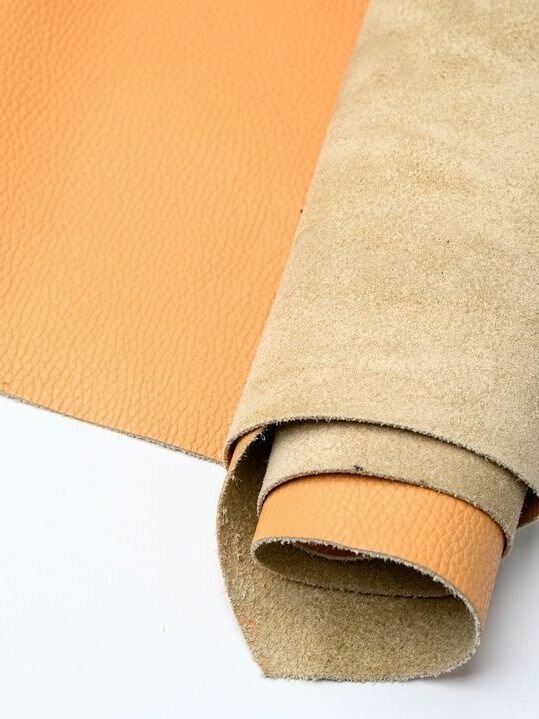 Кожа натуральная галантерейная в листах. Флотер. А4. Персиковый пушок.