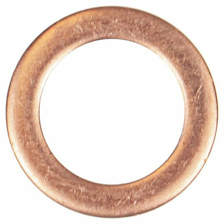 Шайба 18.0х24.0х1.0 медная плоская, арт ER18024010 эврика