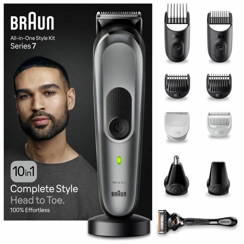 Braun Электробритва Series 7 MGK7420, черно-серый