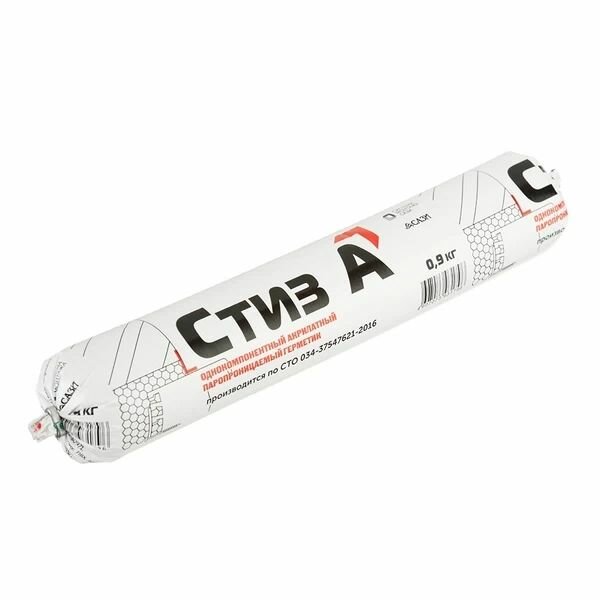 Герметик акрилатный паропроницаемый Сази Стиз А белый 600 мл.