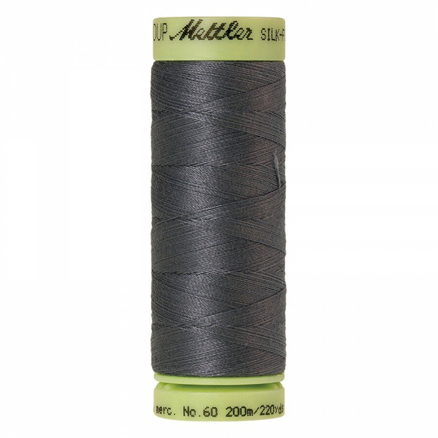 Нить для машинного квилтинга SILK-FINISH COTTON 60, 200 м 0878 Mousy Gray