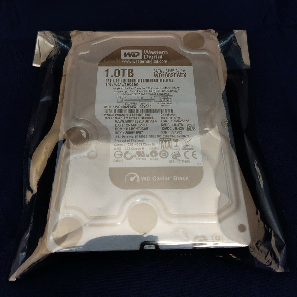 Жесткий диск Western Digital 1ТБ WD1002FAEX