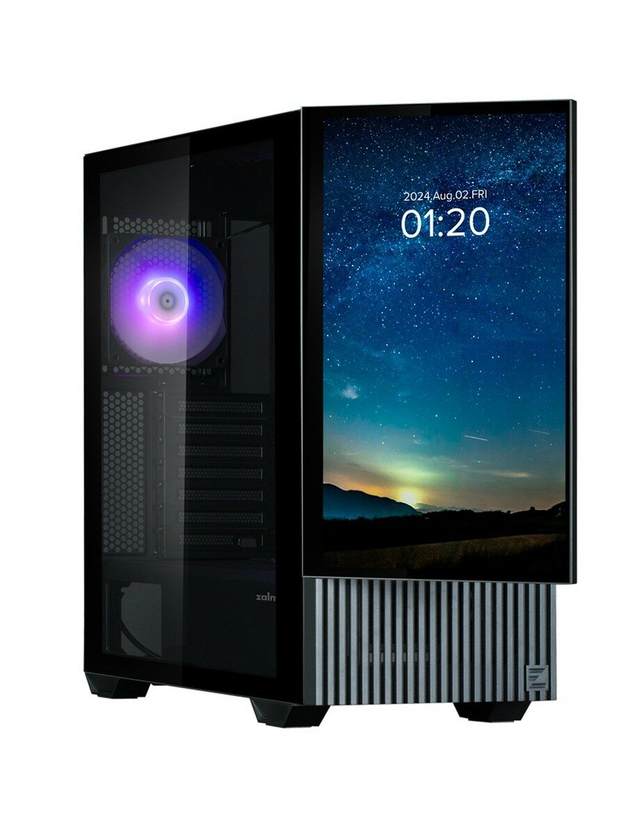 Корпус ZALMAN MidTower Z10 DS black (mATX, без БП, USB3.0+USB3.2, 2x120+1x120 ARGB) (Zalman Z10 DS)