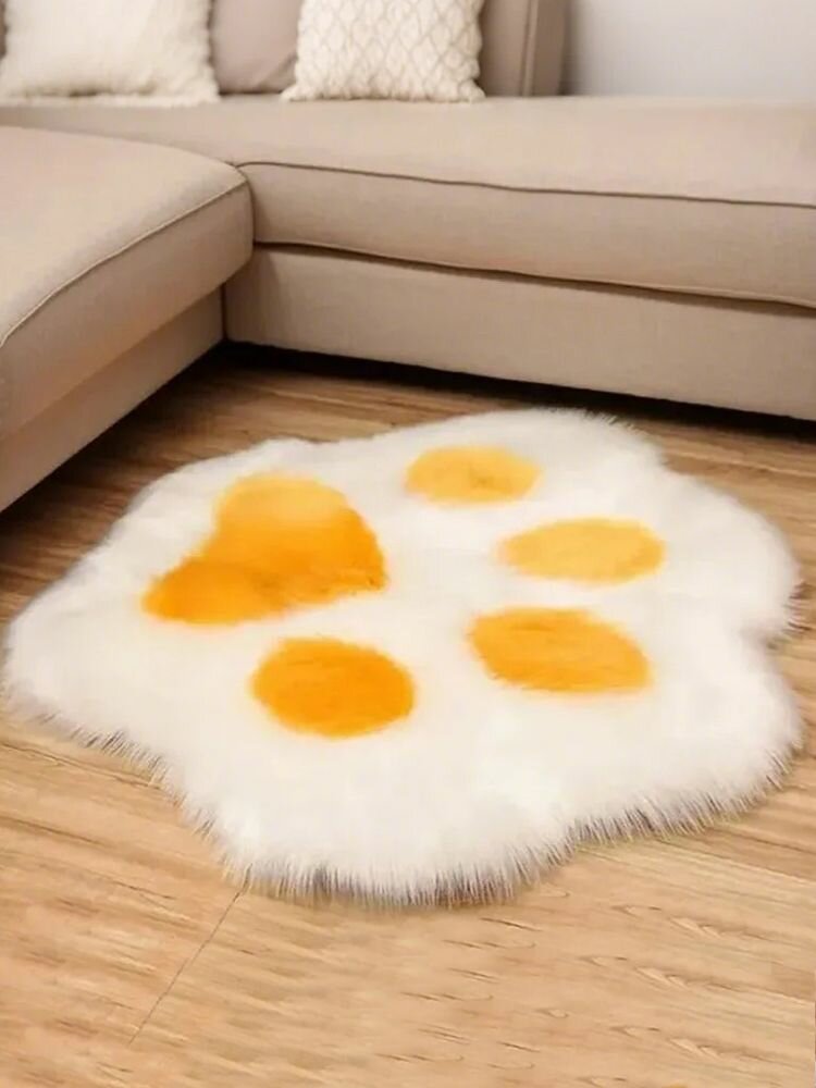 Меховой ковер, украшение из искусственного шерстяного плюша в форме медвежьей лапы, нескользящее дно 45х45 см, может использоваться в спальнях, гостиных, детских комнатах