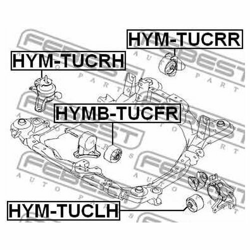 Опора двигателя Febest hymbtucfr для Hyundai ix35, Tucson; Kia Sportage