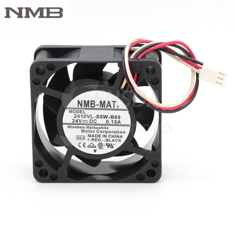 Оригинал NMB 2410VL-S5W-B69 6CM 6025 24V 0.15A three-wire waterproof inverter Вентилятор