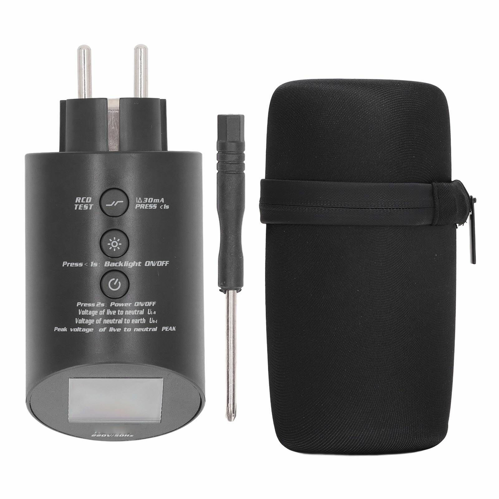Тестер розеток с дисплеем, 3-контактный детектор 220 В для дома