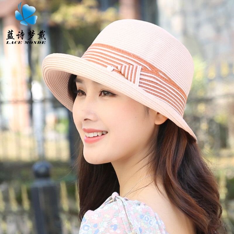 Шляпа-таз "Гофра", женская, регулируемая окружность 55-58 см, розовая