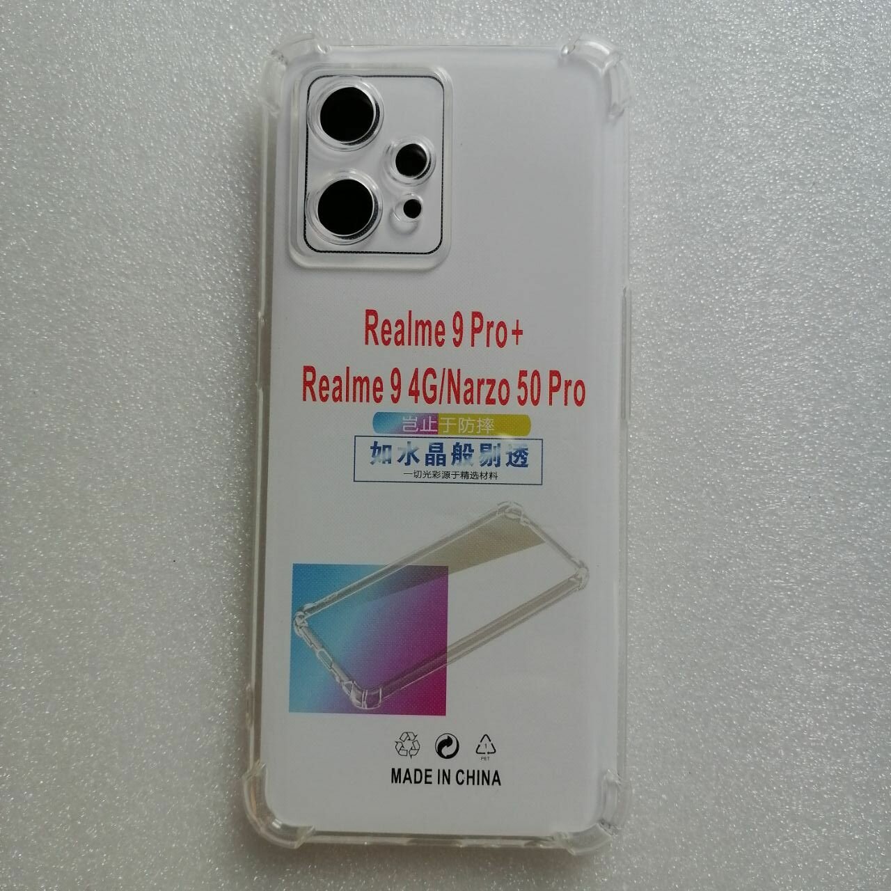 Чехол силиконовый прозрачного цвета для смартфона Realme 9 4G с усиленными углами