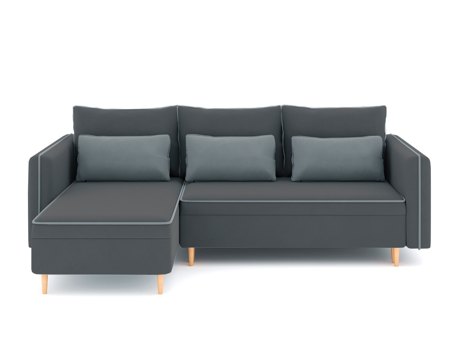 Диван угловой Рон, Грей/Лайт Грей