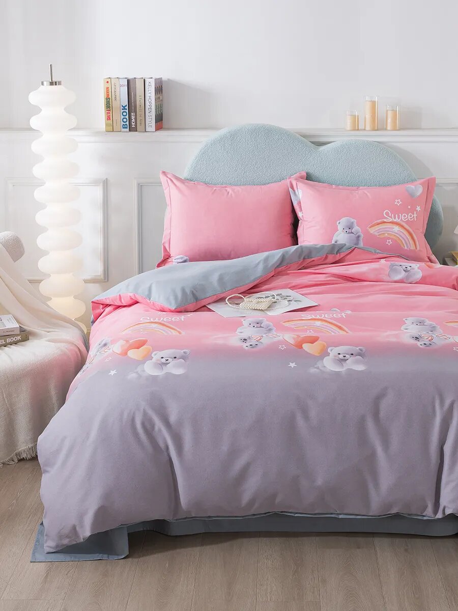 Постельное бельё Flannel евро фланель хлопок