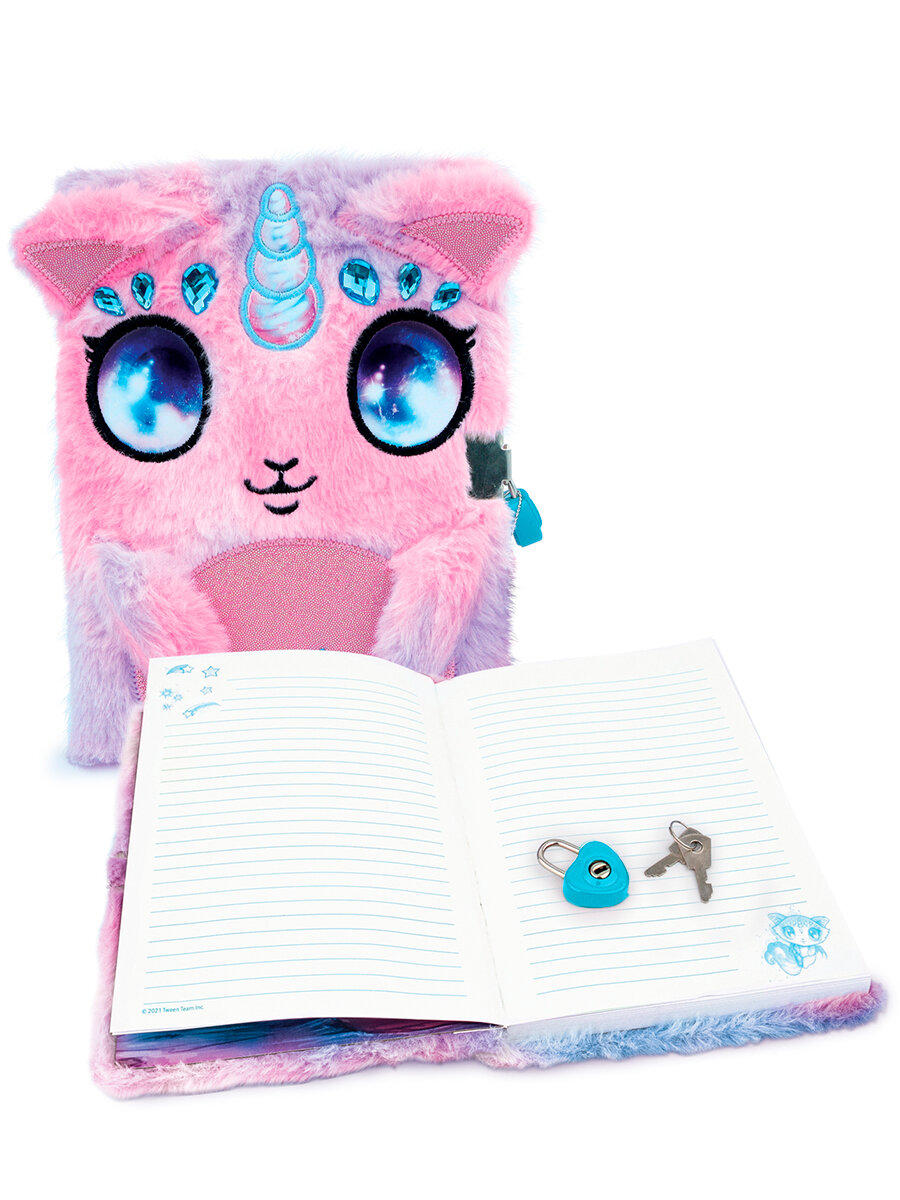 Пушистый блокнот для девочек Nebulous Stars (с замком и ключом), 12512_NSDA