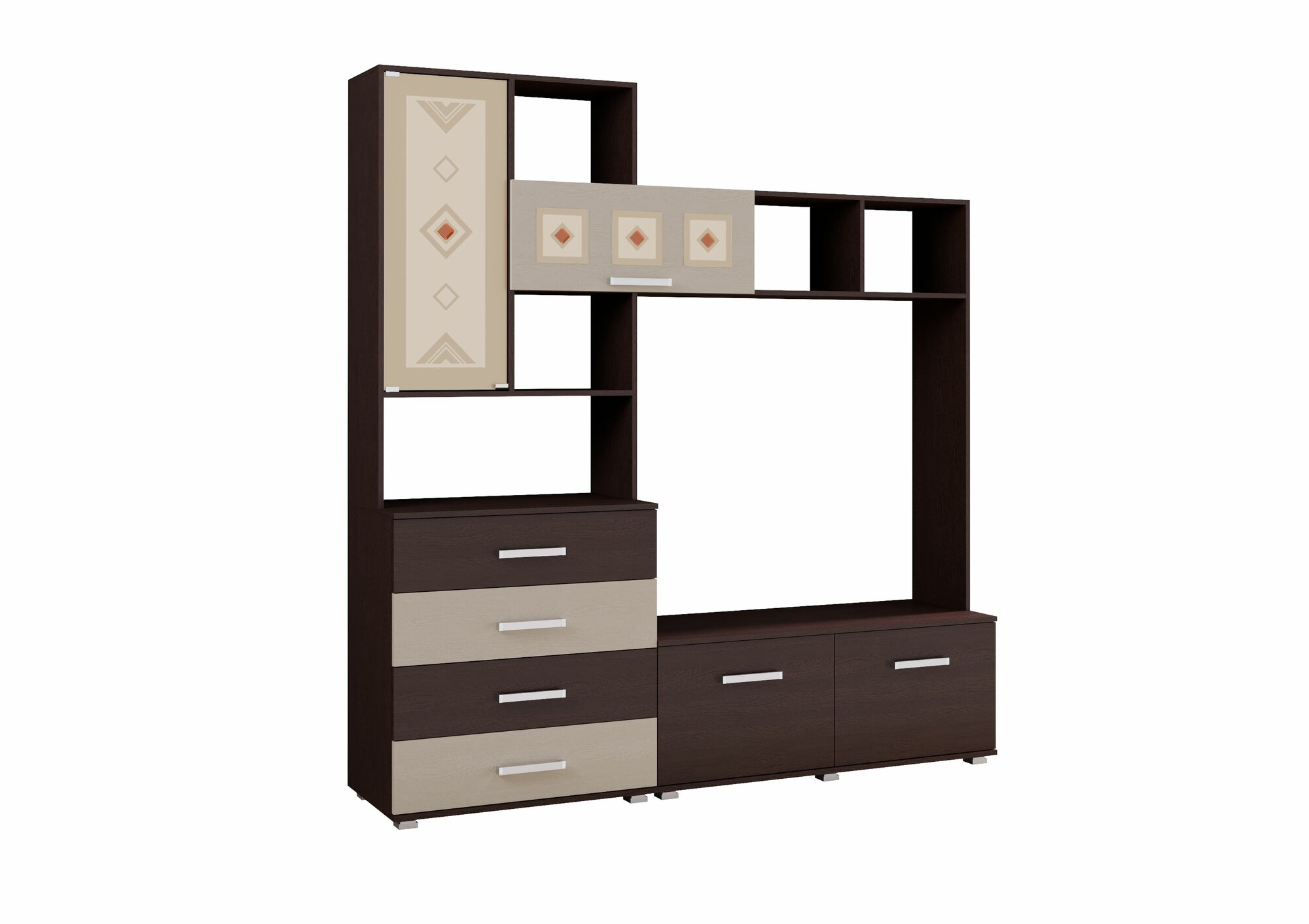 Гостиная Белла (гостиная) (Дуб беленый, венге) (Миф)