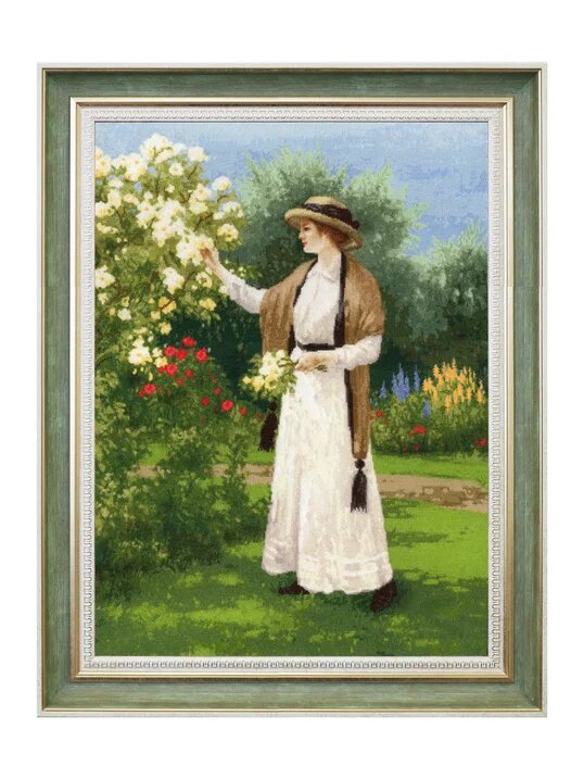 Набор для вышивания Золотое Руно ПФ-019 "Прекрасная пора", вышивка крестом, размер 55,5 х 41 см, мулине хлопок