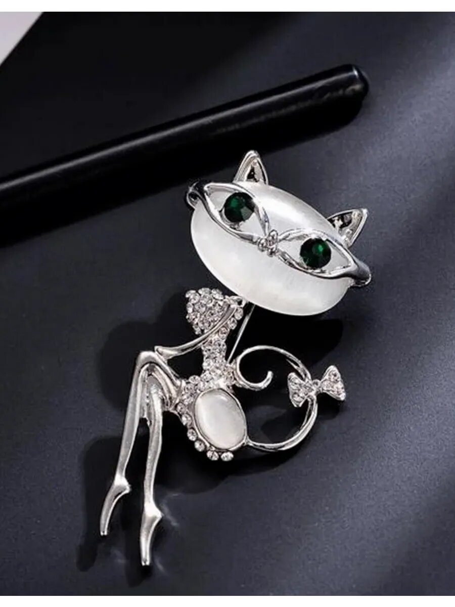 Брошь, кристалл, стразы