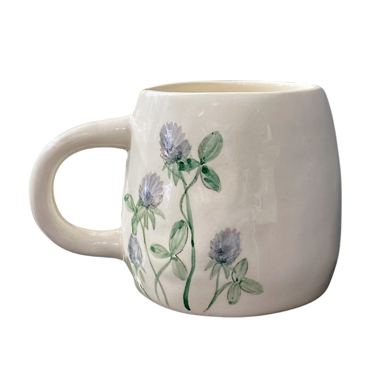 Кружка ручной работы бочонок «Клевер», керамика, 300 мл