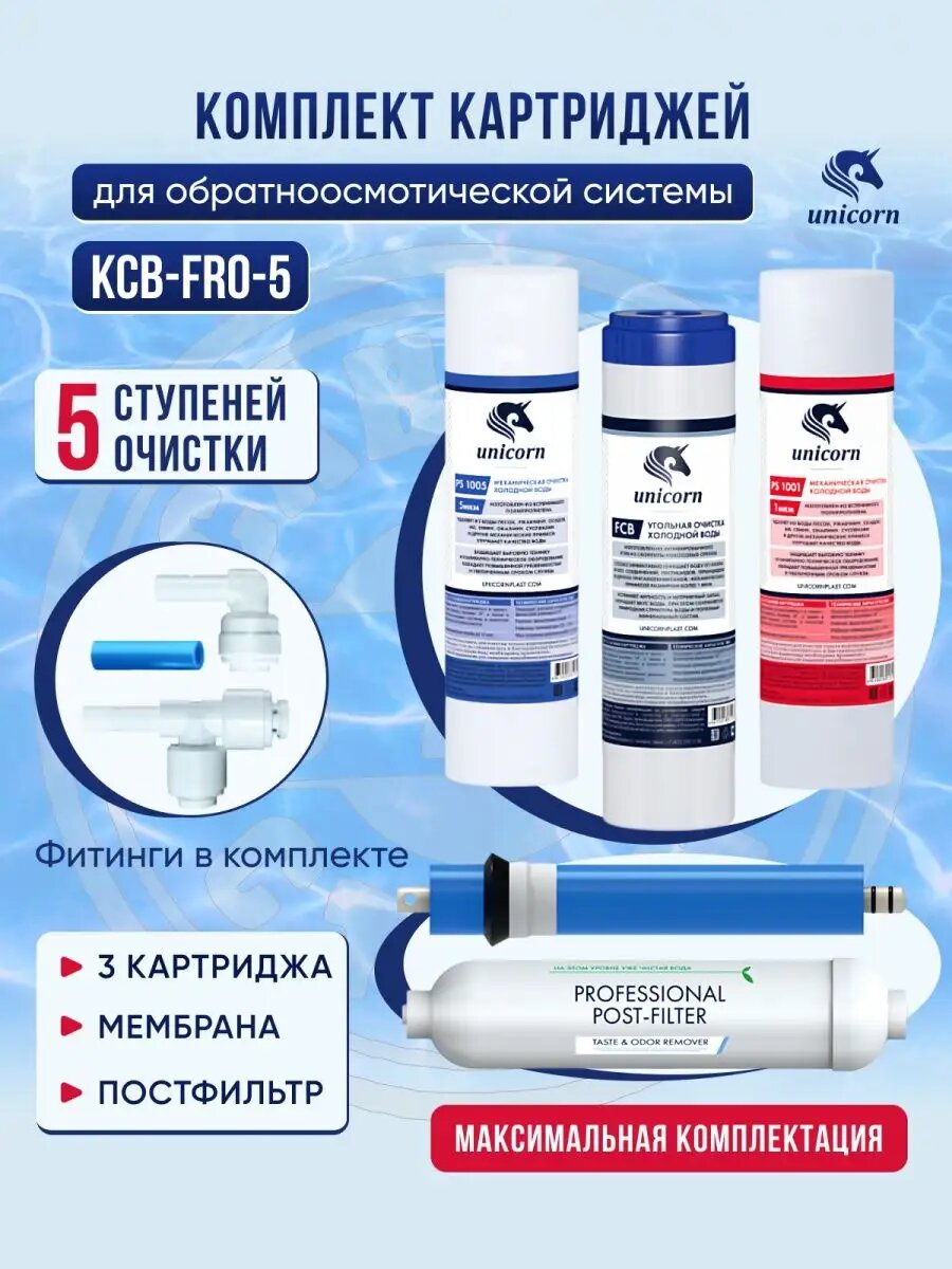 Картриджи обратного осмоса 5 ступеней