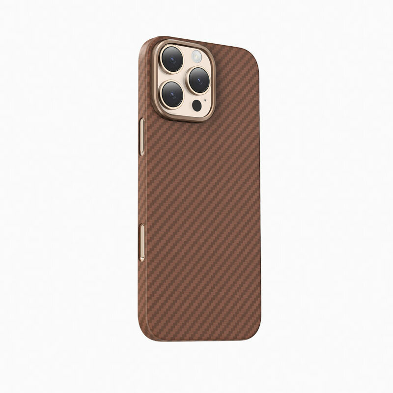 Чехол Карбоновый для Айфон 16 Про Кевлар (Kevlar Carbon Touch) - Desert