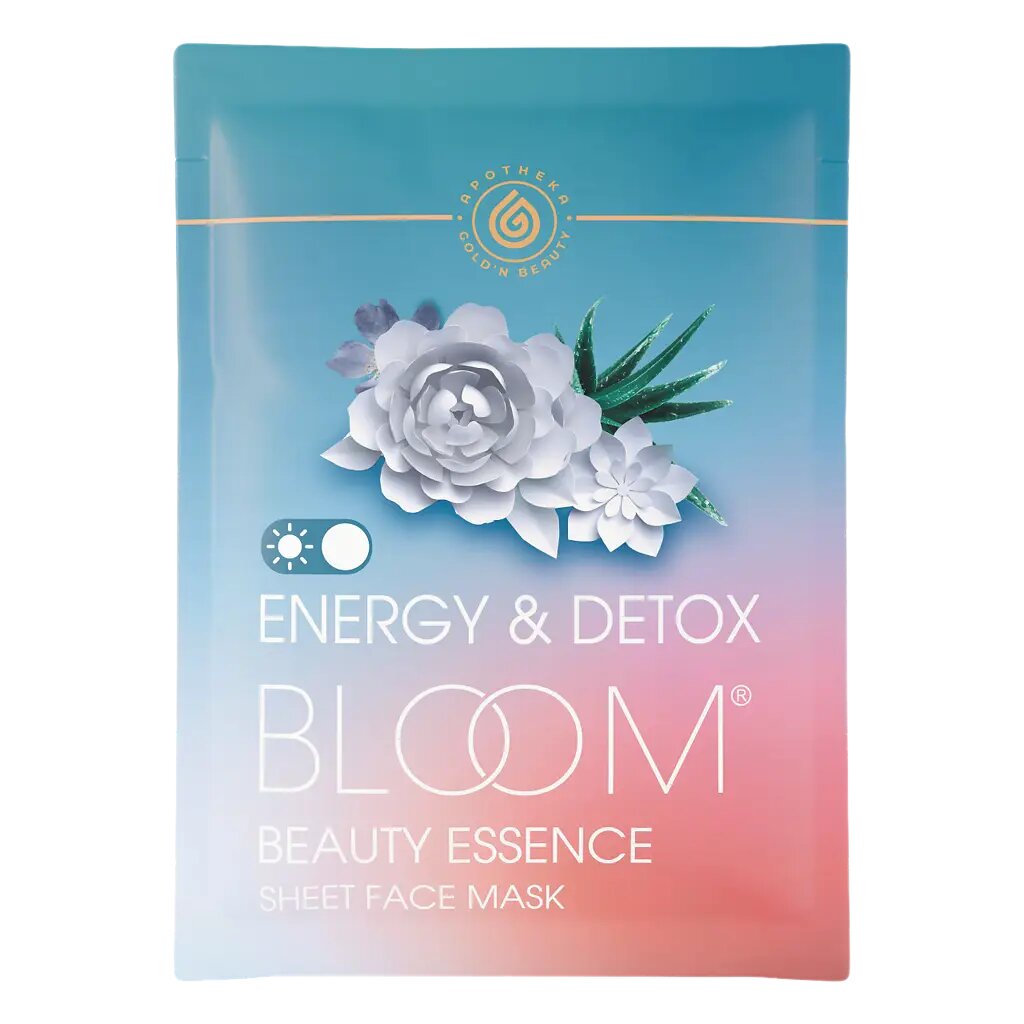 Gold'n Apotheka Тканевая маска для лица Bloom Face Mask Energy+Detox 25 г 1 шт