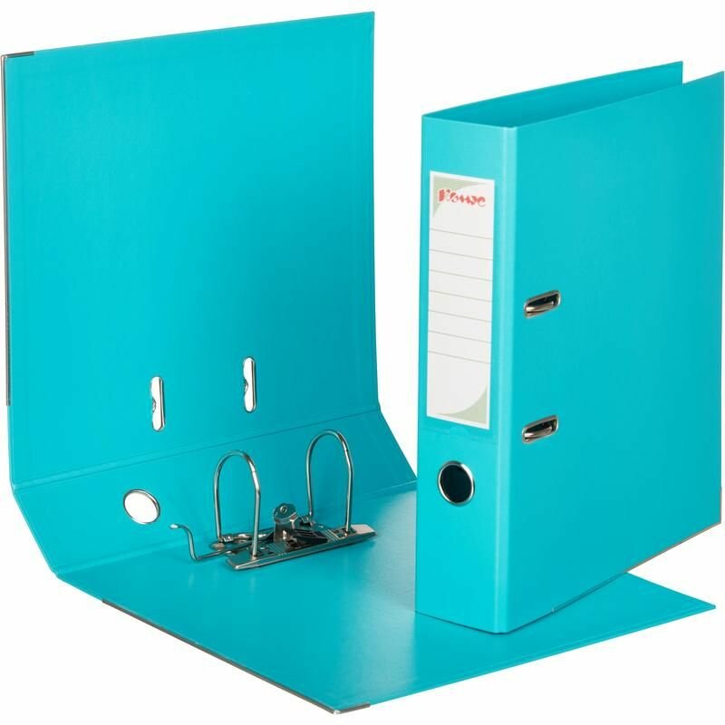 Папка-регистратор Комус Стандарт 75 мм бирюзовая