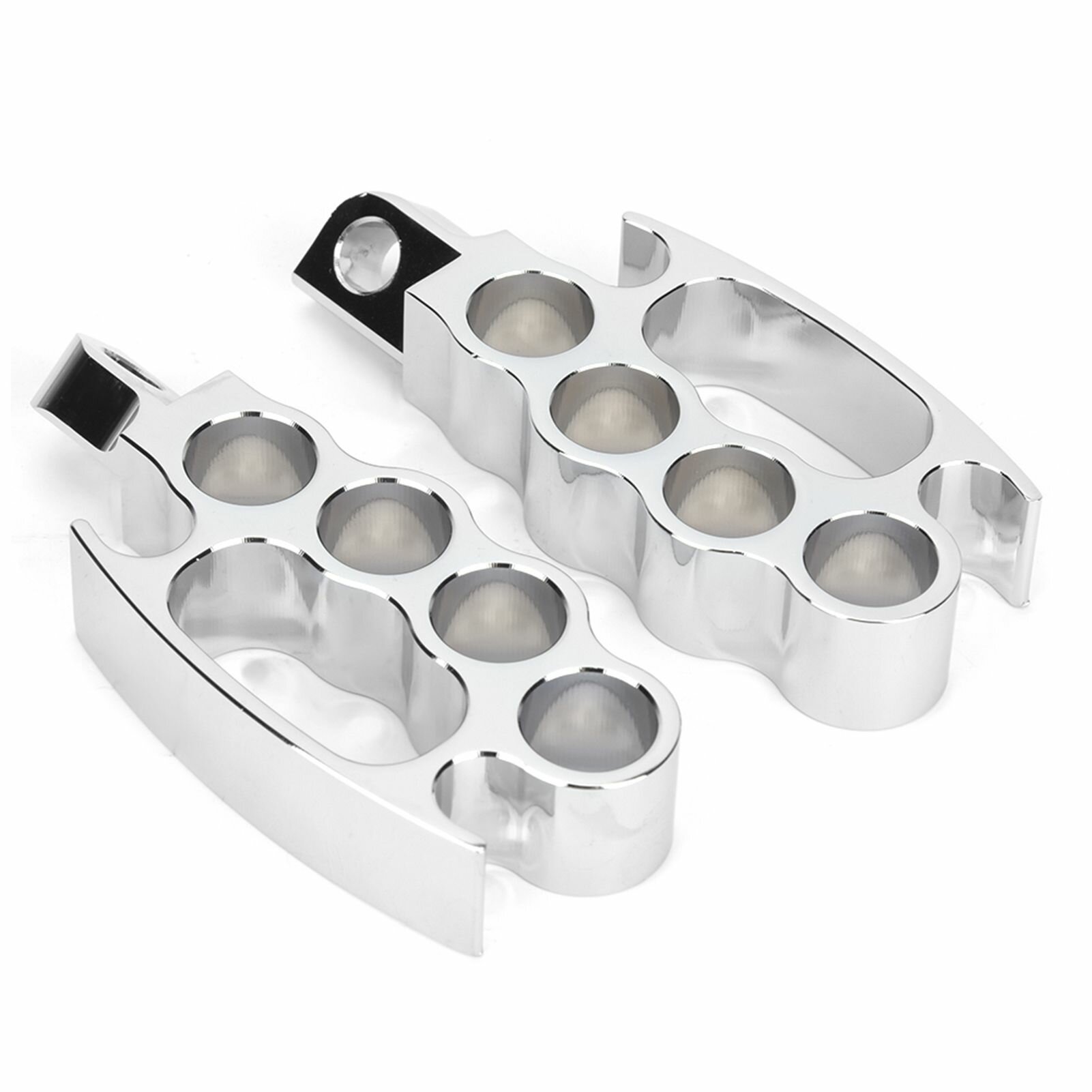 Универсальные передние подножки для Harley-Davidson, серебристые