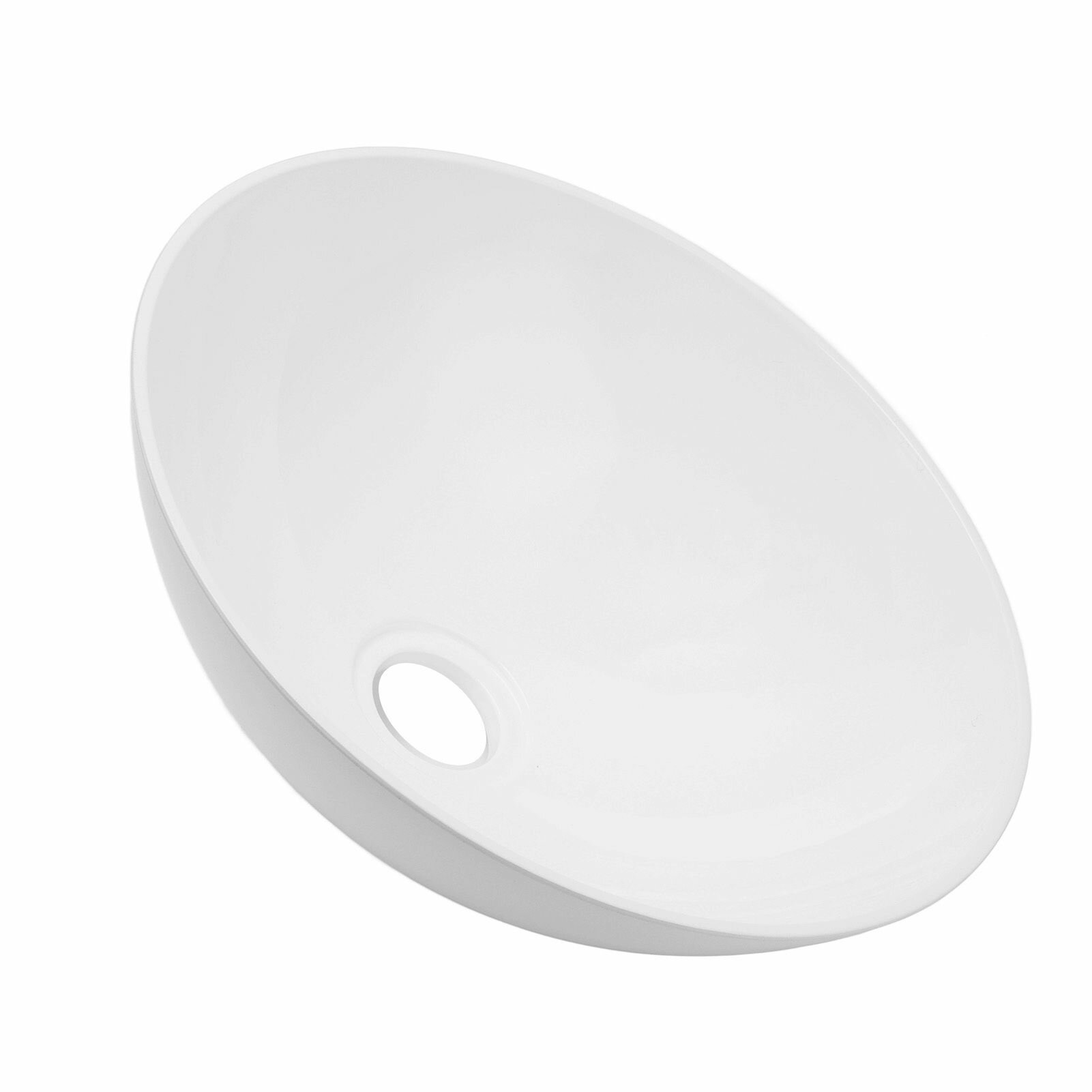 Круглая акриловая раковина 327.6x129.1мм для ванных комнат, современный стиль, белый, подходит для квартир, яхт и домов на колесах