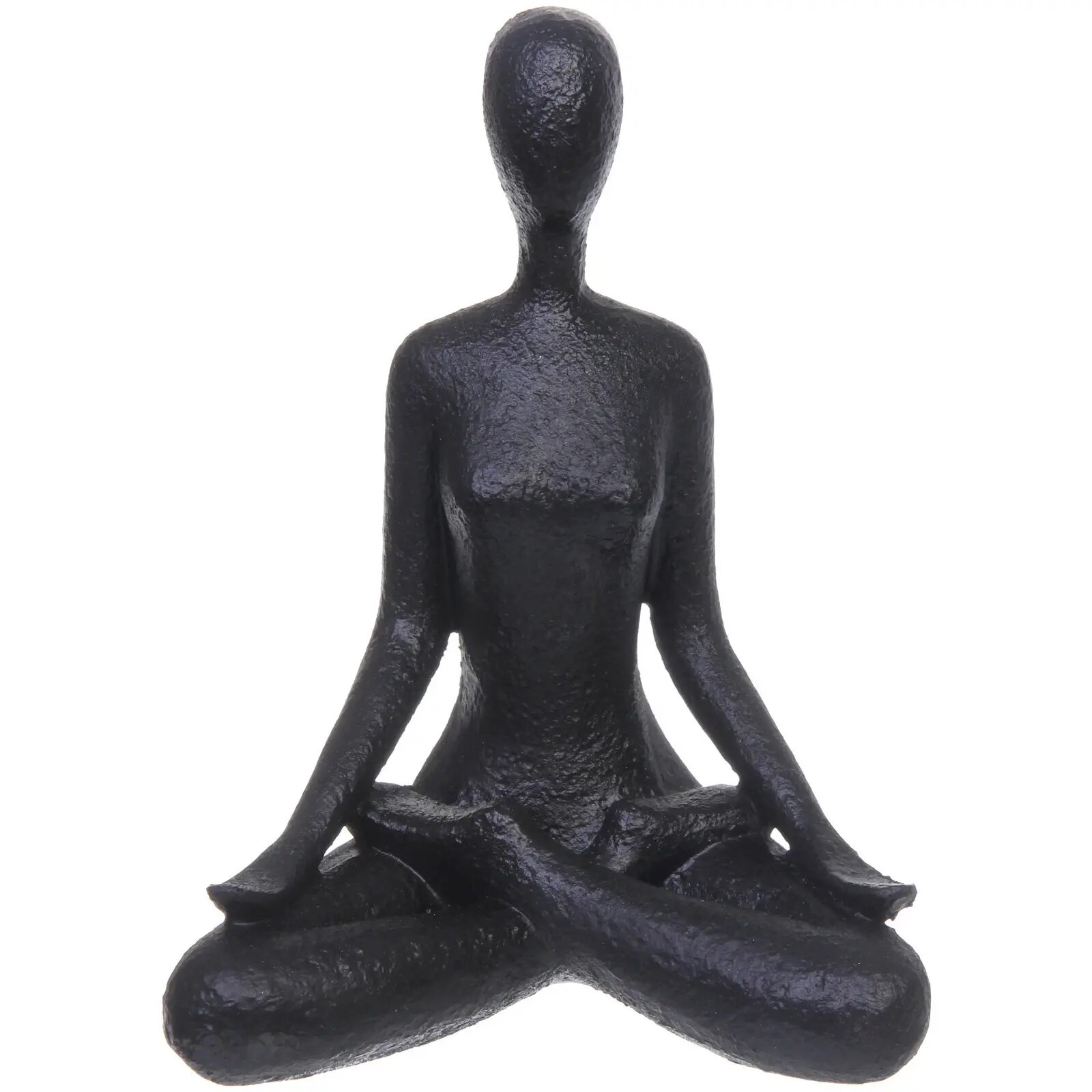 Статуэтка интерьерная «Йога» 22см, черный, полистоун, минималистичный дизайн, повышает концентрацию