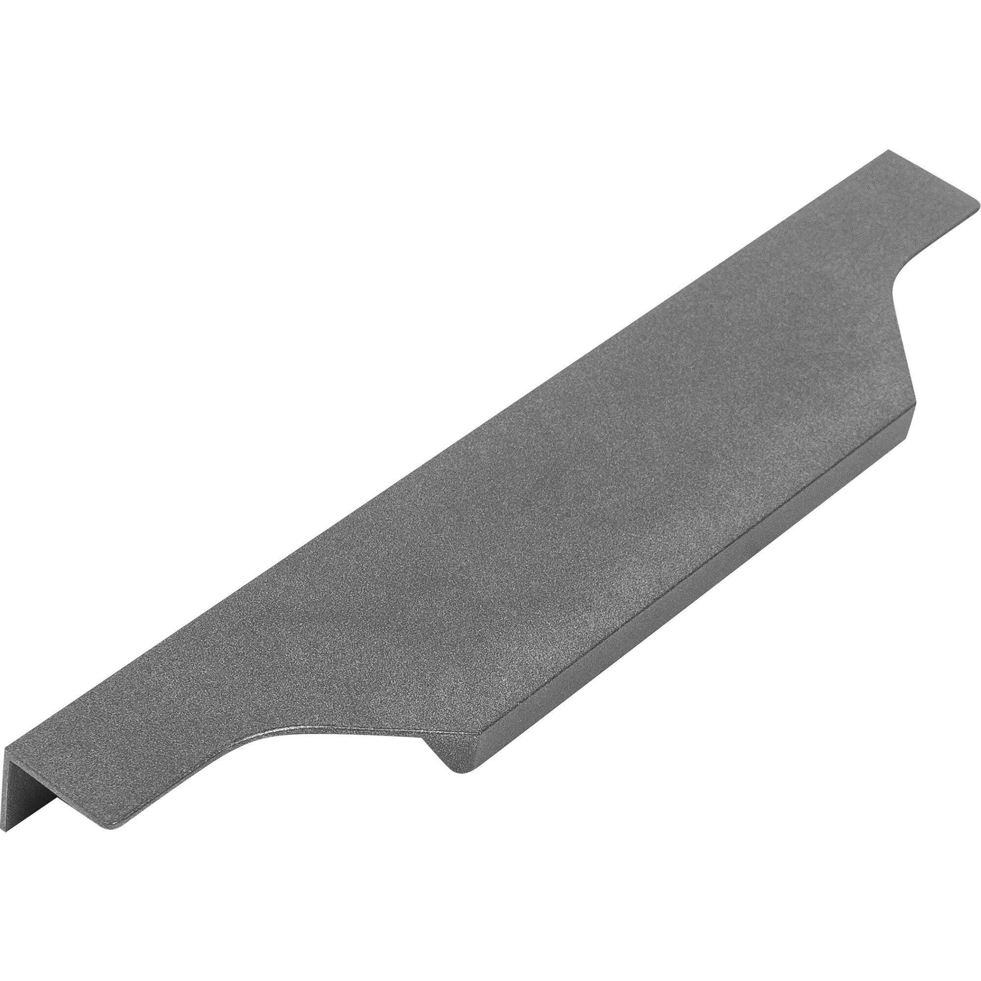 Ручка-профиль графит 128 мм для мебели, установка на фасады и полки, стиль и практичность