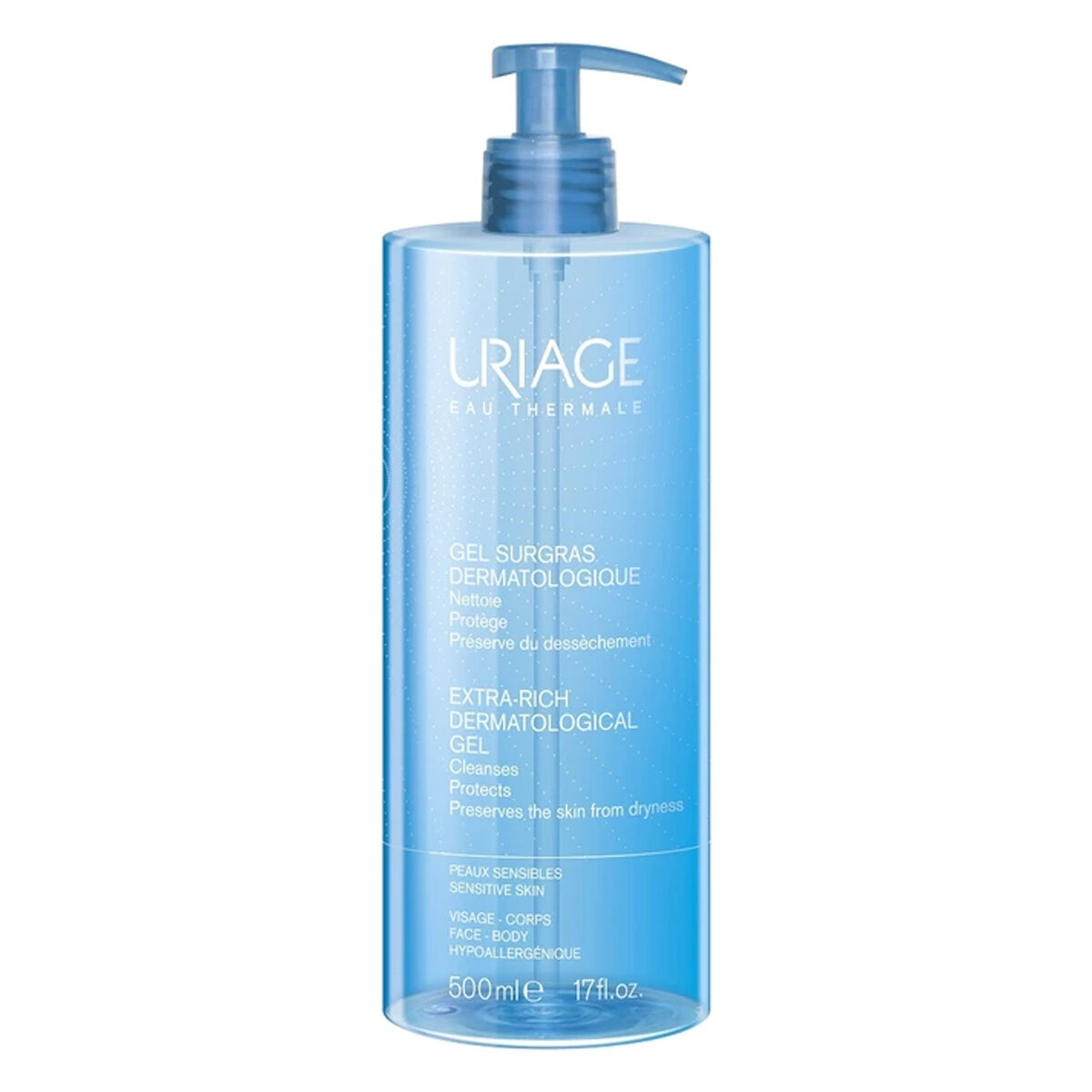 Очищающий гель для лица и тела Uriage Eau Thermale Gel Surgras Dermatologique Гель 500 мл