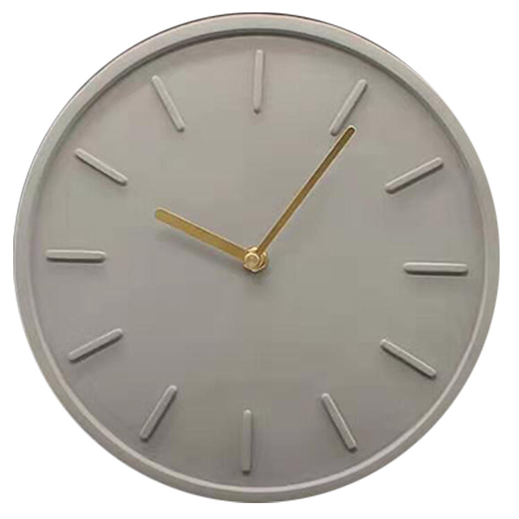 Круглые настенные часы из бетона 3D, бесшумные настенные часы, креативные современные минималистичные декоративные для гостиной, серые