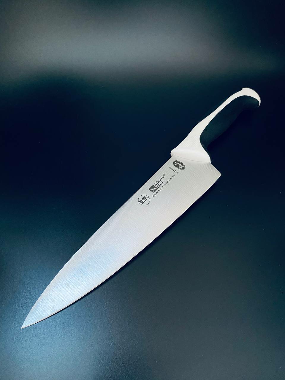 Нож Atlantic Chef Кухонный Поварской, 25 см, черно-белый