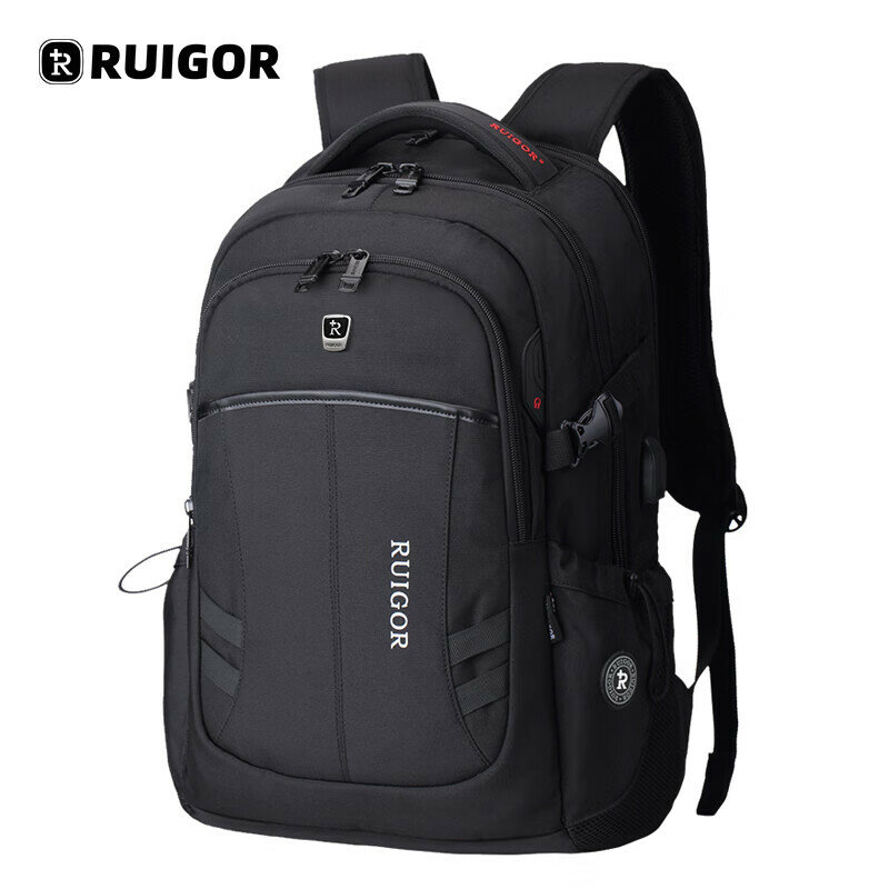 Rigao Large Capacity Commuting and Travel Backpack 15.6-inch Laptop Double Shoulder Bag Business Computer Bag Multi-functional Student Backpack
