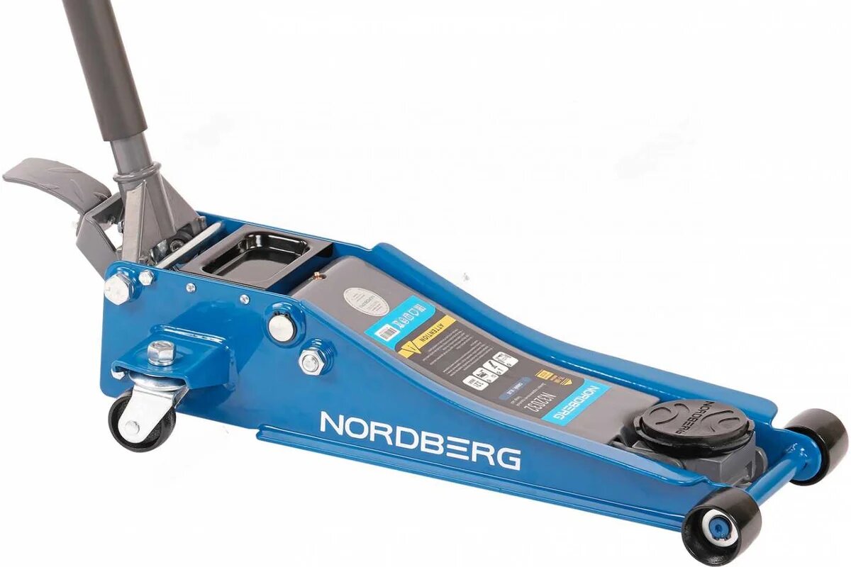 Домкрат Nordberg N32032, низкоподхватный, складной, для мототранспорта, 3т, синий
