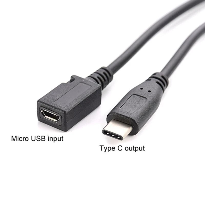 Кабель типа C к Micro USB, переходник с разъемом Micro USB на USB C, шнур для быстрой зарядки данных для Macbook Pro Samsung Huawei Xiaomi