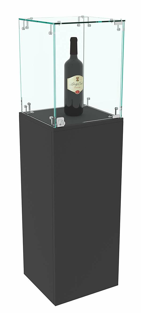 Демо стенд со стеклом Льдинка №3, Черный. Производитель товара - компания ТОБ.