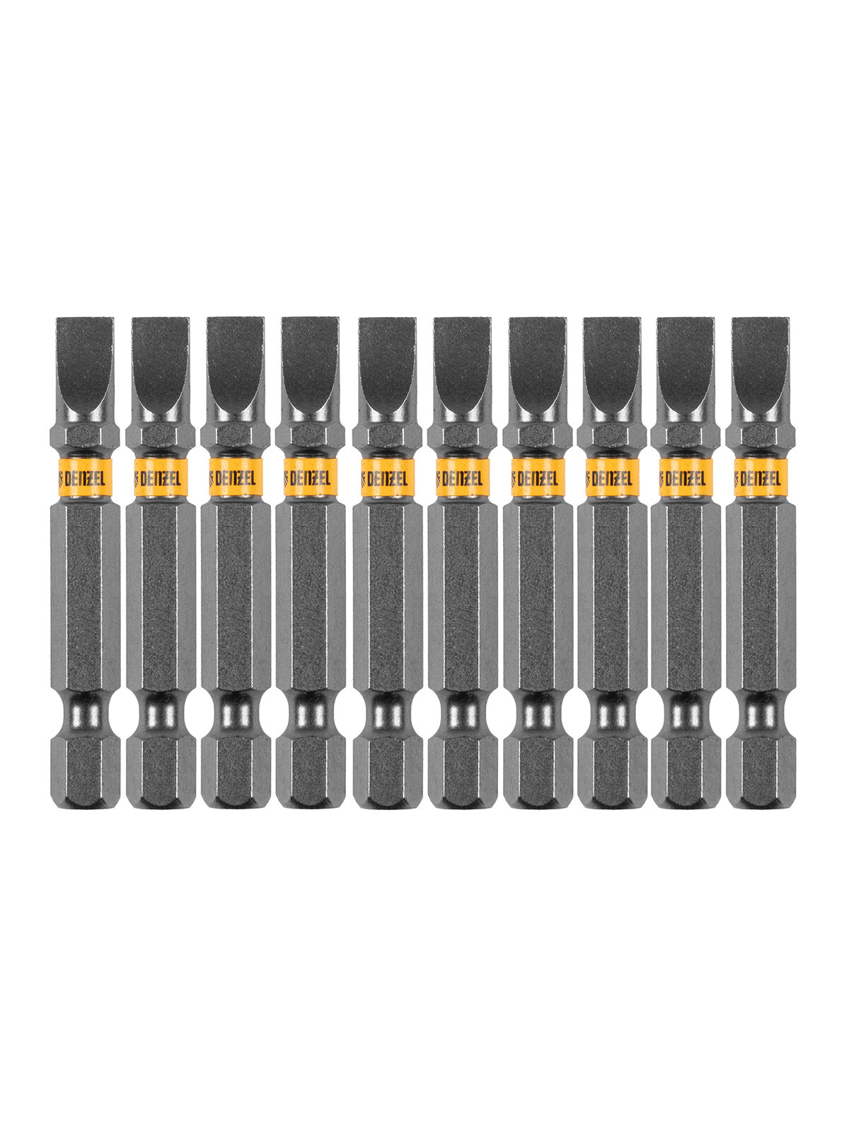 Набор бит Denzel SL6 0х50, сталь S2, шестигранный профиль, 10 шт 11660