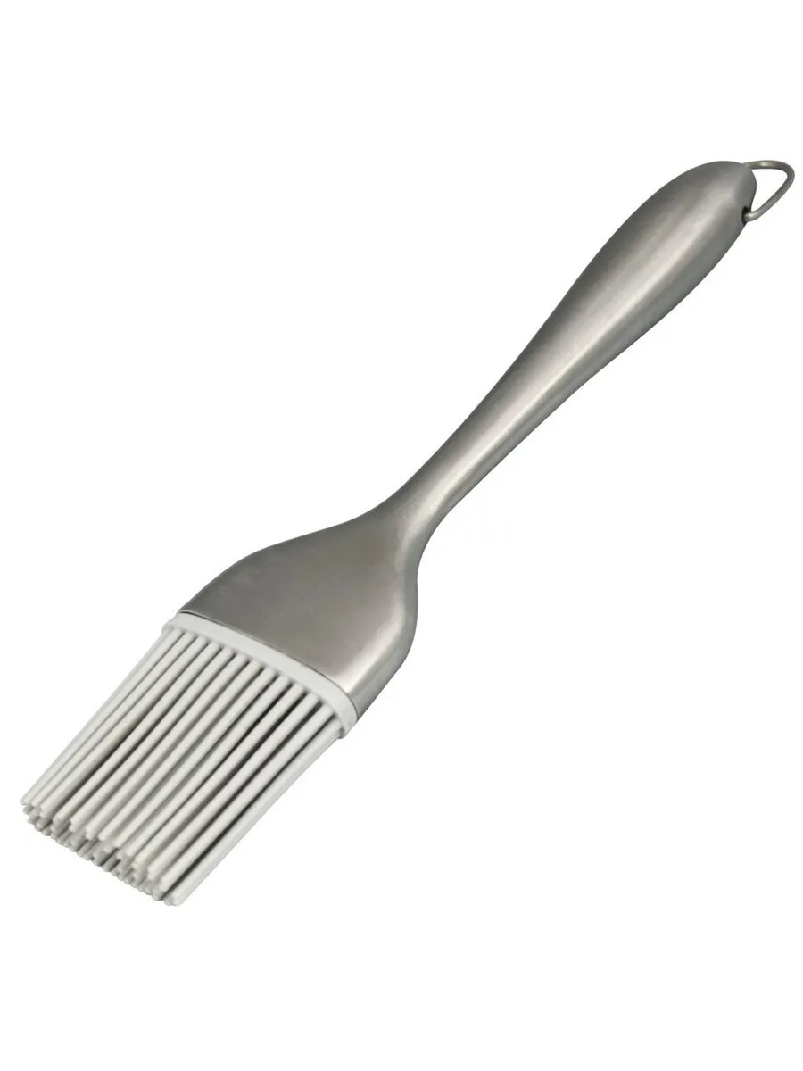 Кисточка кулинарная Металлик 21,5 см рабочая часть из силикона, ручка из нержавеющей стали