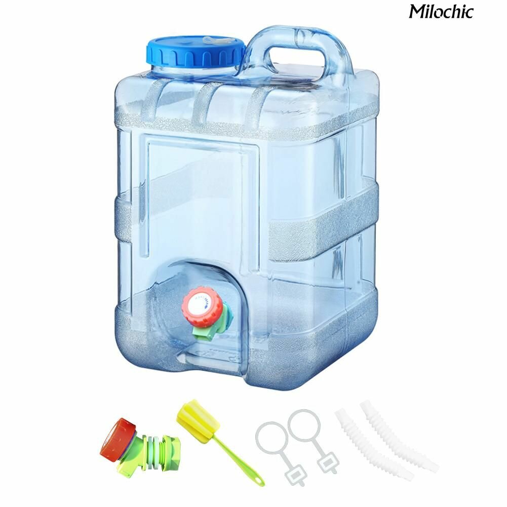 Резервуар для воды в кемпинге, автомобильное ведро для питья пищевого качества с краном, полный комплект