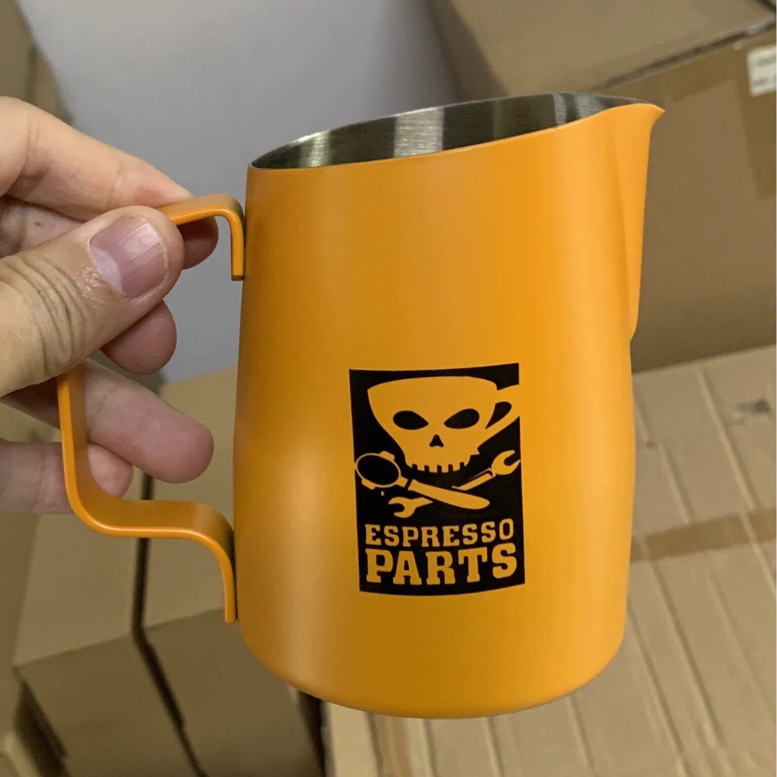 Желтый питчер для молока Espresso Parts 420мл