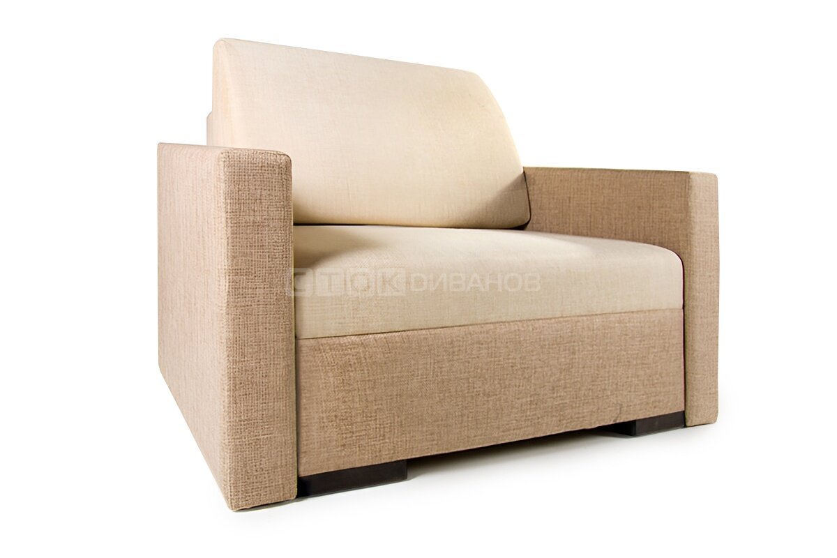 Кресло Сток Диванов Престиж Beige бежевый нераскладное, с пружинным блоком