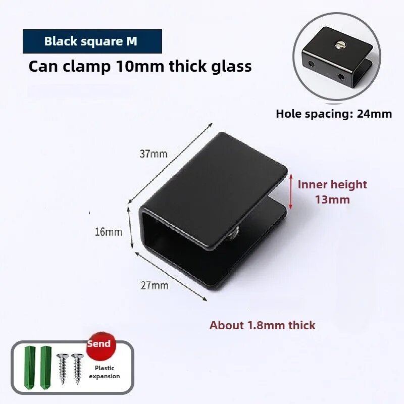 Зажимы для стекла из нержавеющей стали 4 шт.