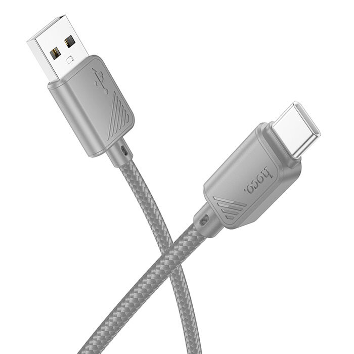 Кабель USB-Cm/Am Hoco X113 Grey 3А - 1м серый