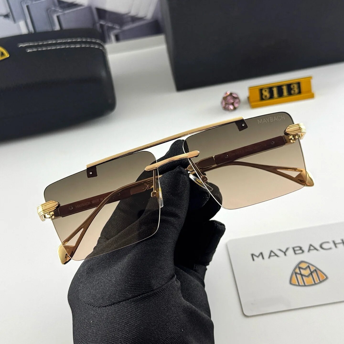 Maybach S Class S450 S480 S500 S560 S580 S600 S650 S680 GLS480 GLS600 Роскошные автоматические солнцезащитные очки высокого класса Модные безрамные очки