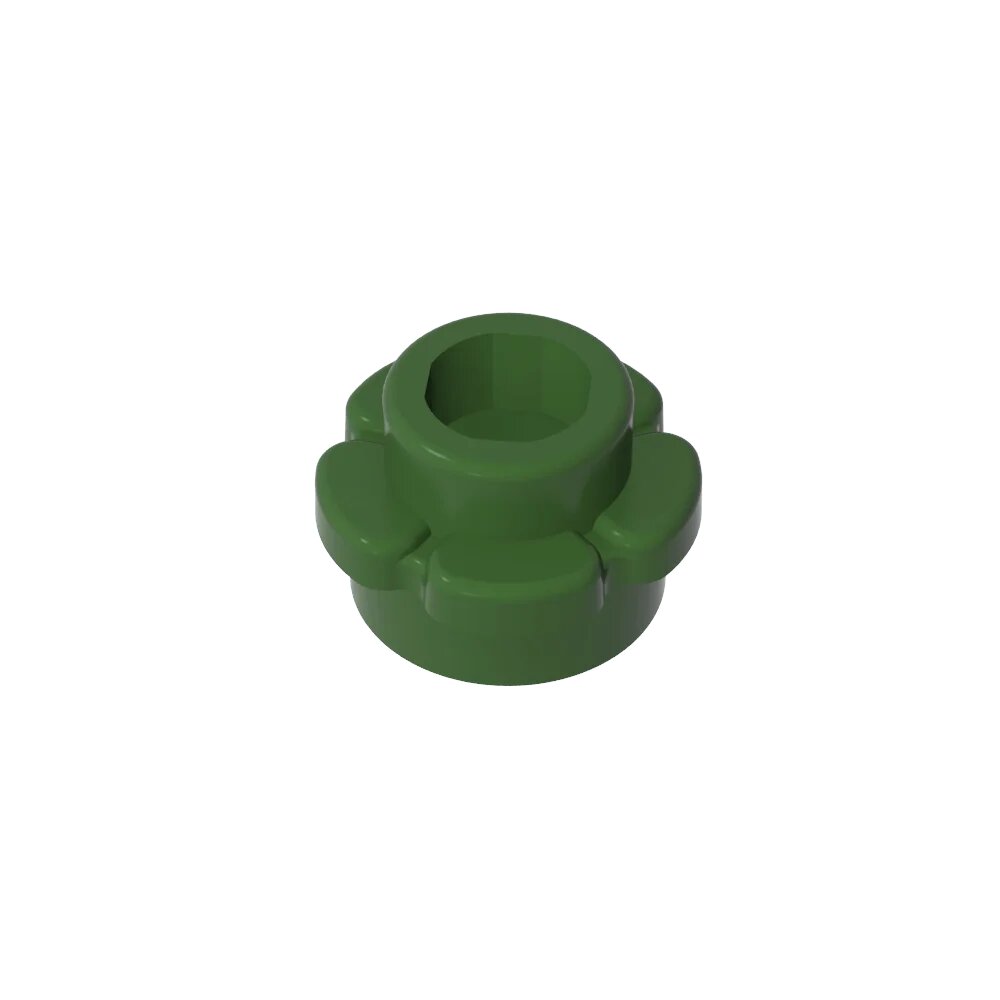 Пластина Gobricks 1x1 круглая, зеленый, 041