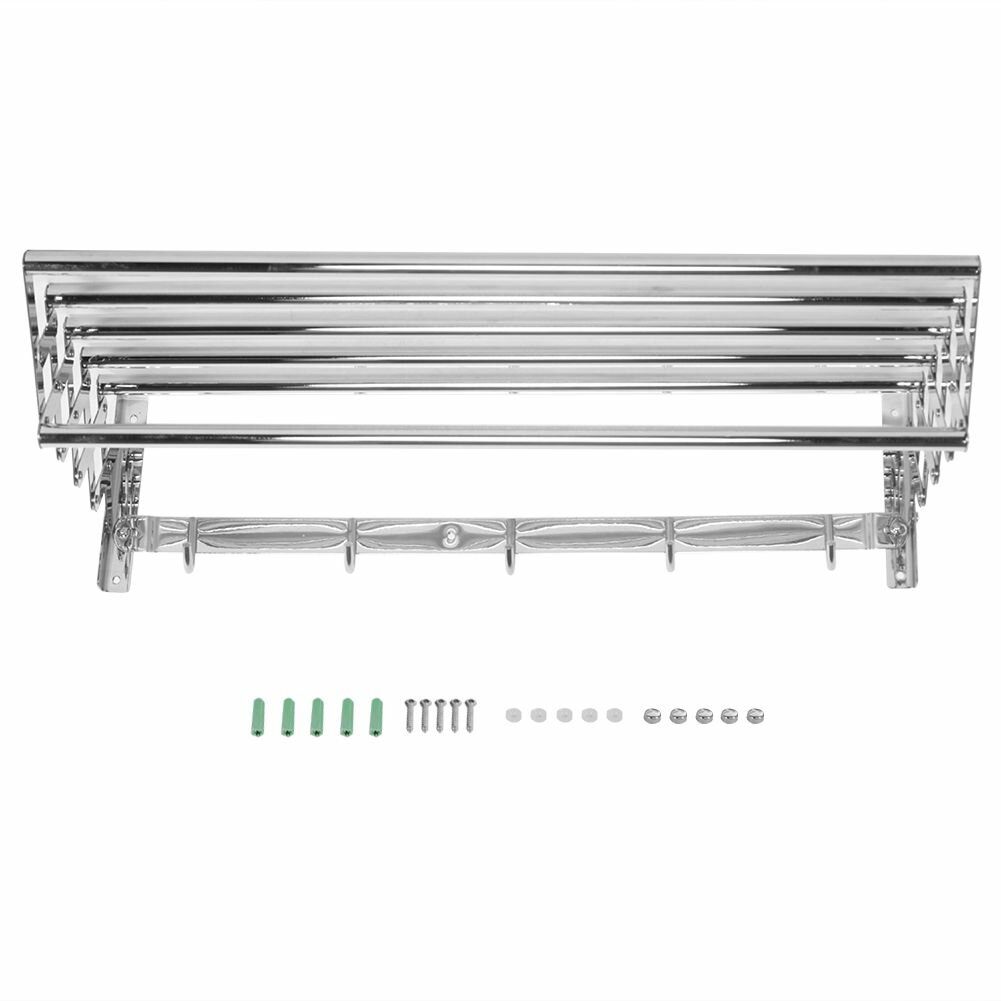 Выдвижная вешалка для полотенец из нержавеющей стали, держатель для банных полотенец, органайзер для хранения для домашнего использования в отеле