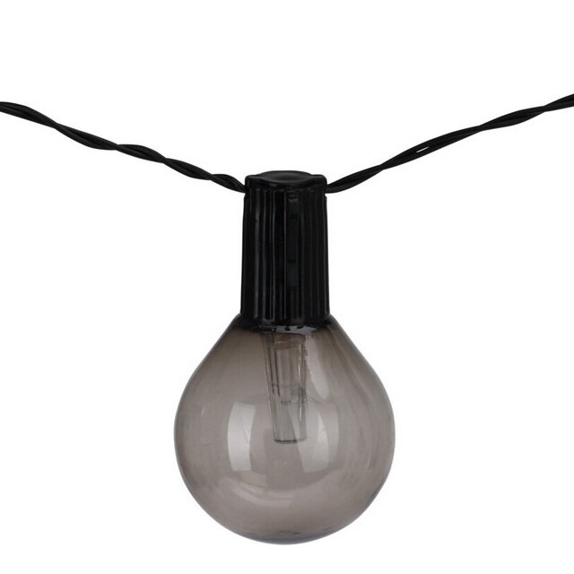 Гирлянда из лампочек Solar Luxton на солнечной батарее, 20 дымчатых ламп с теплым белым светом, 2 м, черный ПВХ, IP44, Koopman, AF5600120